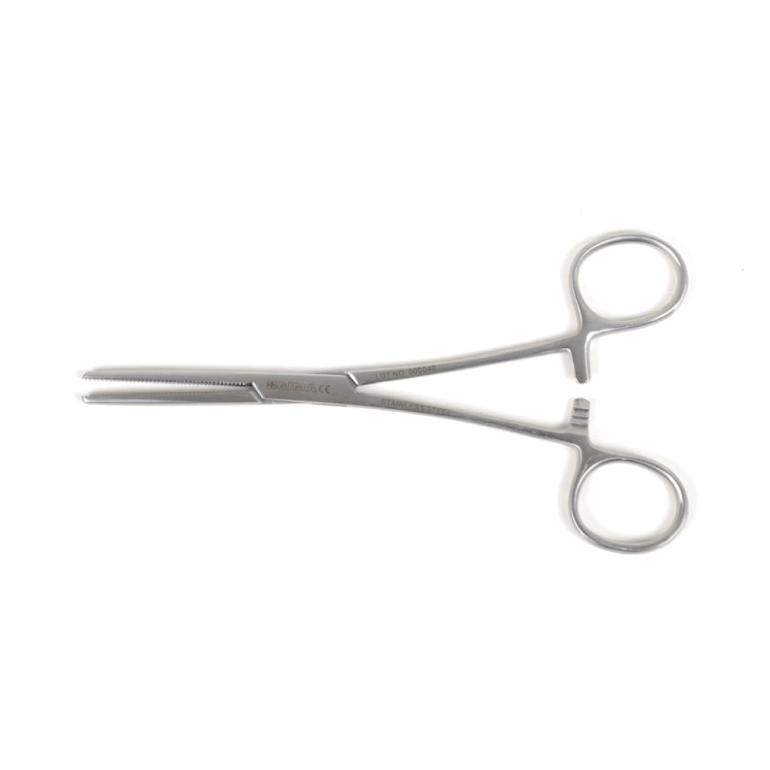 Pinza retta emostatica in acciaio inox, KLEMMER